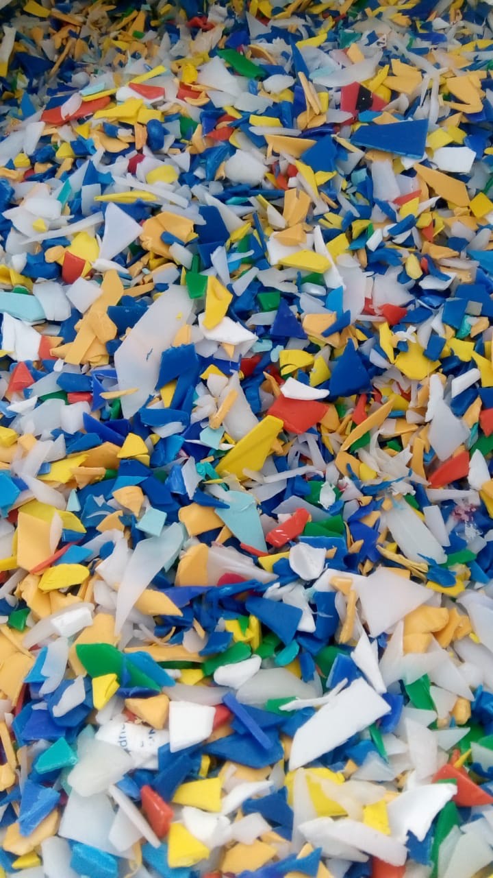 HDPE , Flake, hdpe blow mix color