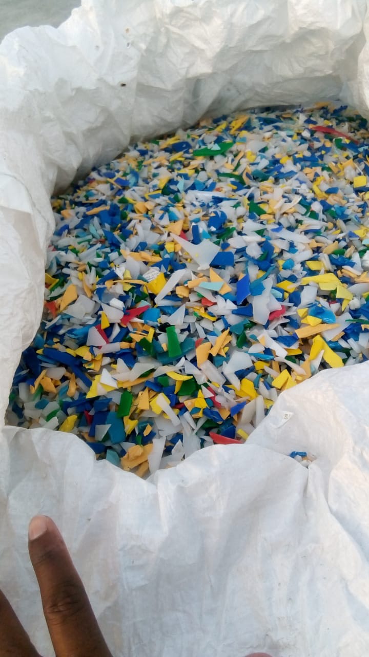 HDPE , Flake, hdpe blow mix color